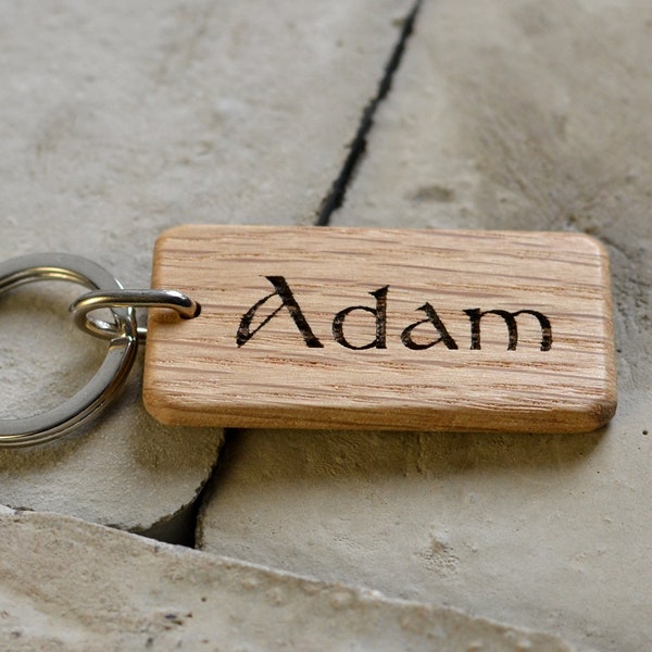 Wooden Key Chain - Etsy UK