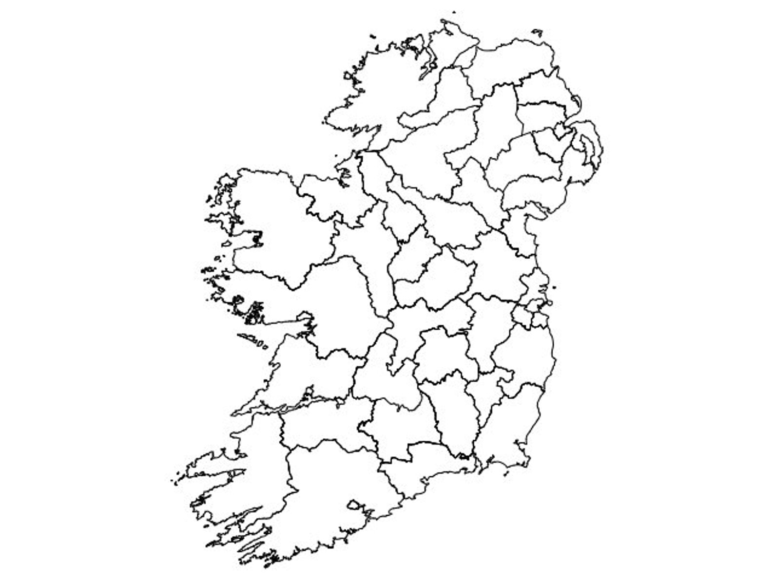 Ireland Counties Map SVG Digital Download File Dxf Dwg Svg - Etsy Ireland