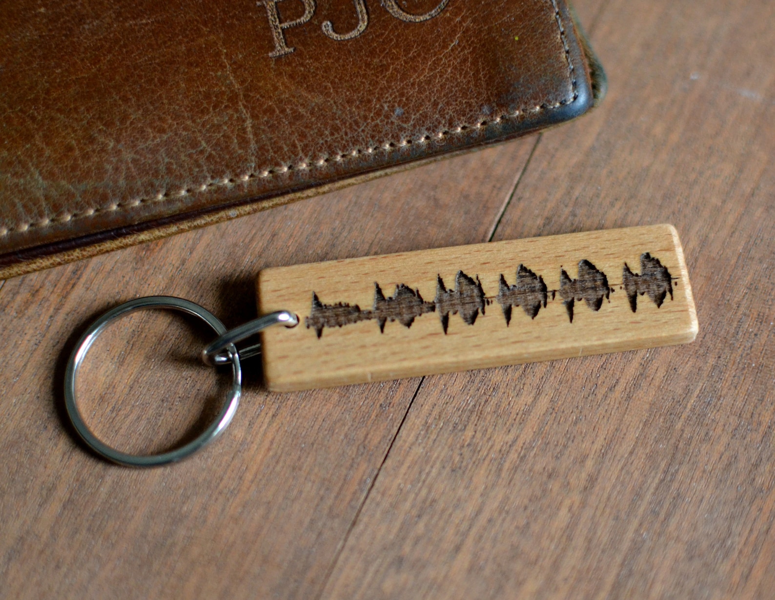 Sound Wave Keychain Wooden Baby Scan Keyring Heartbeat - Etsy UK
