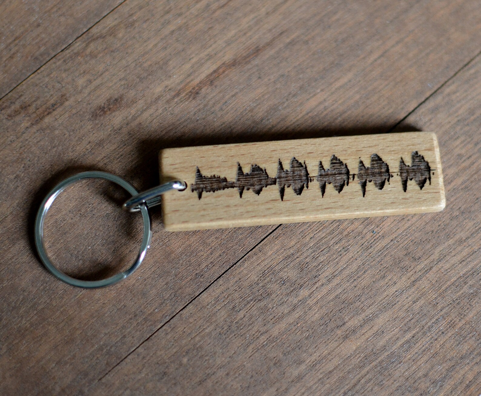 Sound Wave Keychain Wooden Baby Scan Keyring Heartbeat - Etsy UK