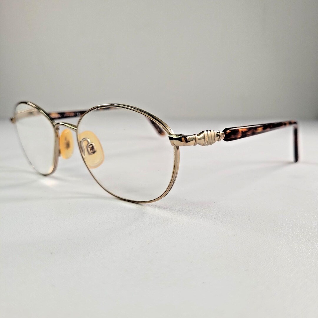 Vintage YSL Eyeglasses: Gold Tortoise Frames, Women's Designer, France ...