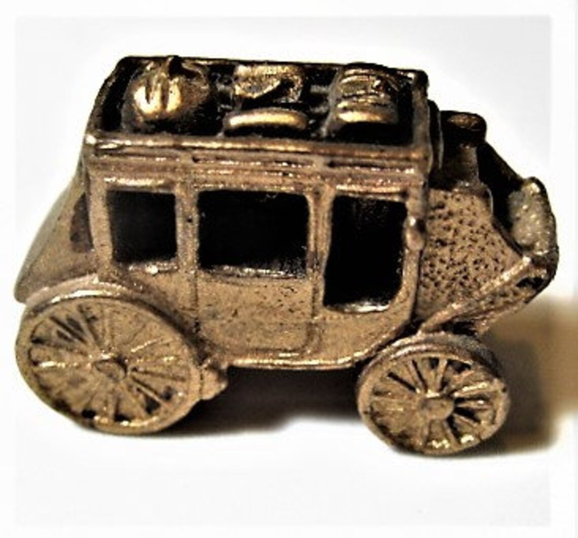 Tiny Miniature Stagecoach Solid Metal Miniature Wells - Etsy