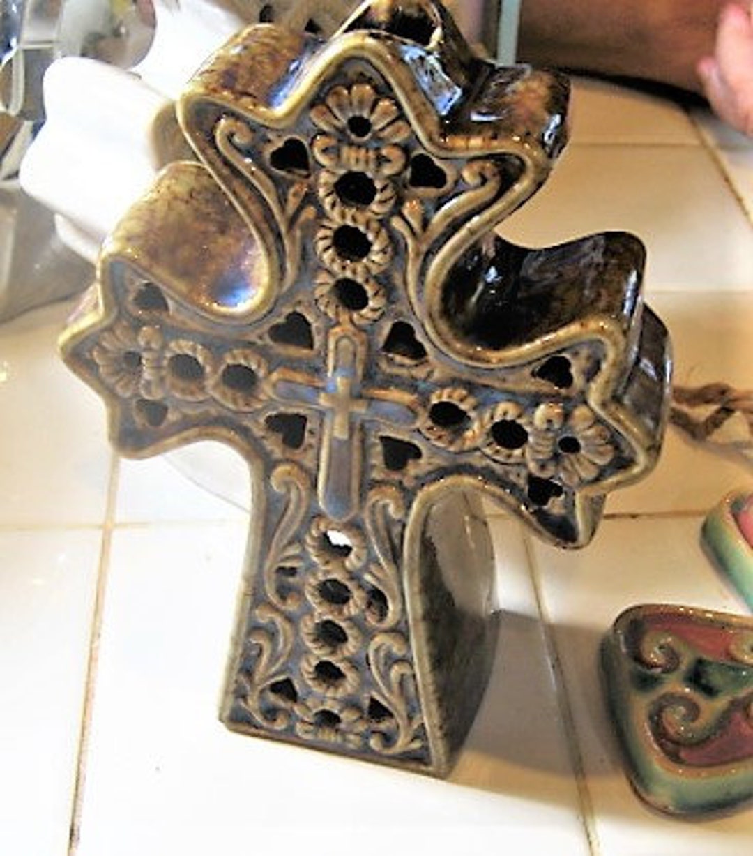 Ceramic Crosses Free-standing Tabletop Decor Choose a Style - Etsy