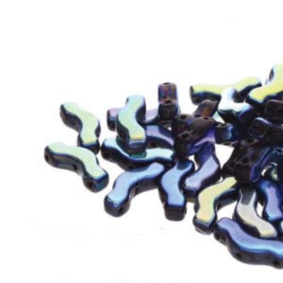 BRIDGE Beads, 3 Hole, 3mm X 12mm, Black Jet Full AB, Sold in Units of ...