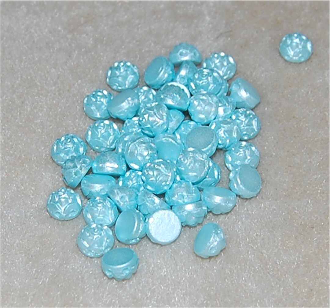 CABOCHON ROSETA Beads, 2 Hole, 6mm, Pastel Light Azore, 02010/29018 ...