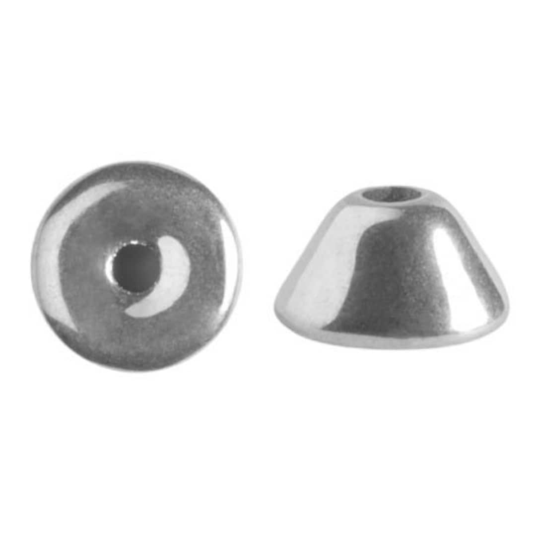 KONOS Beads, ®par Puca®, 2x4 Mm, Single Hole, Argentees Silver, Sold in ...