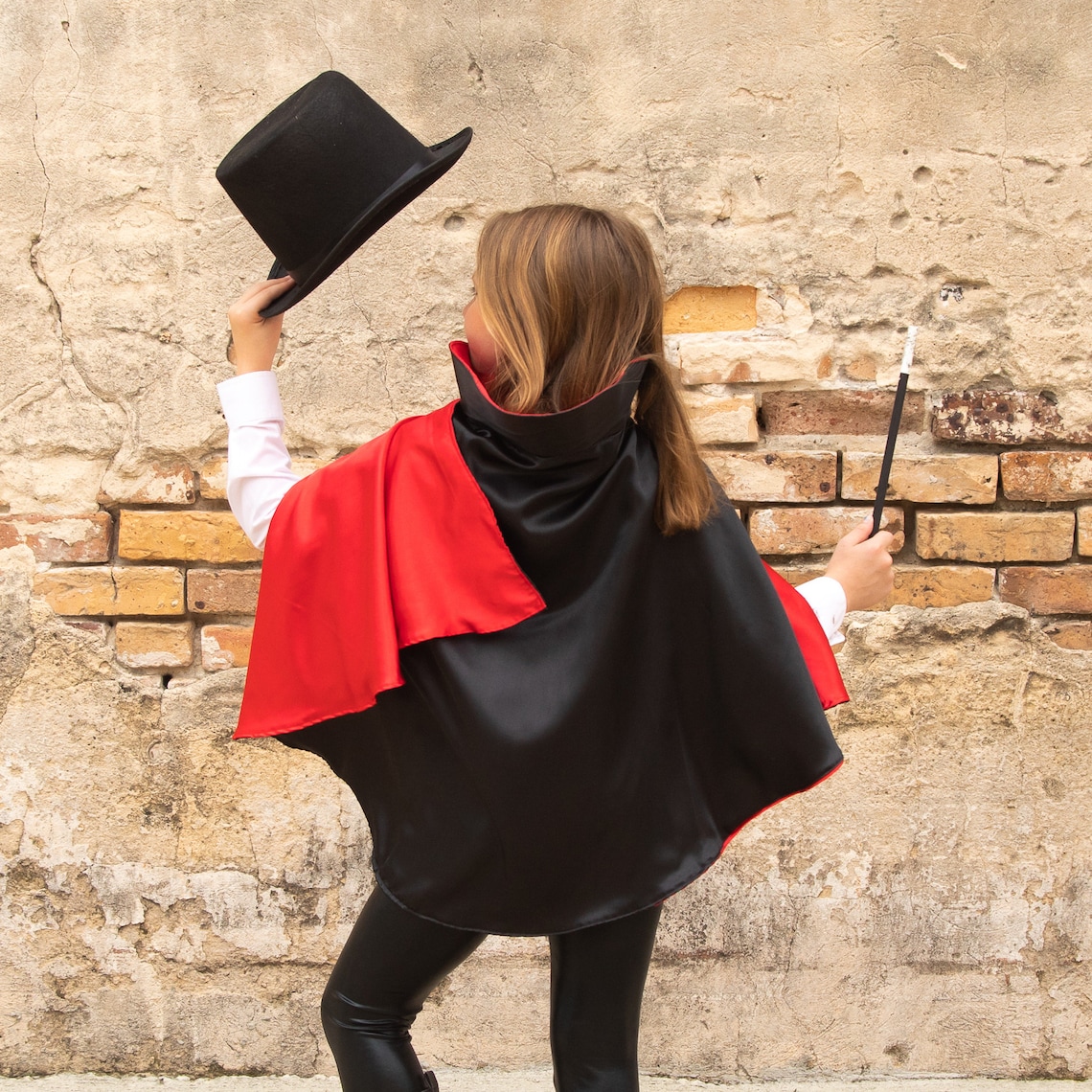 Magician Cape | Magic Wizard Sorcerer Satin Costume Cloak With Collar ...