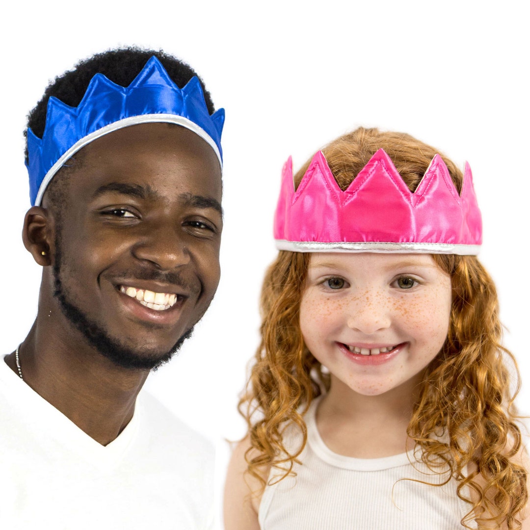 Satin Royal Crown – Medieval King, Queen, Prince, Princess Dress Up - Etsy