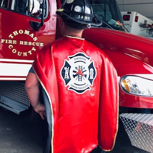 Super Firefighter Personalized Cape | Adult or Kids Superhero Cape for ...