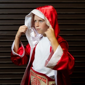 Kids Satin Boxing Robe With Trim | Custom Color Fighter Wrestling ...