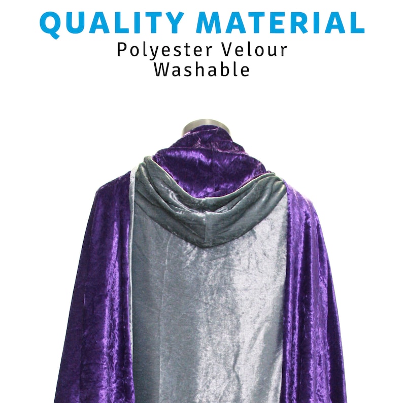 Adult Reversible Hooded Cloak | Double-sided Medieval Cape With Hood ...