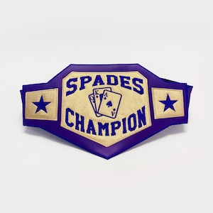 Spades Champion Wrestling Belt | Poker Cards Trophy Costume Belt - Etsy