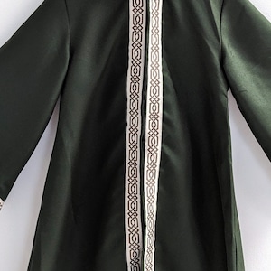 Adult Celtic Robe With Jacquard Trim & Hood | Medieval Sorcerer Cloak ...
