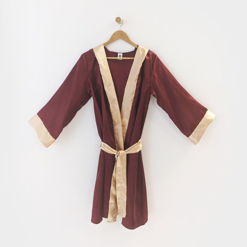 Kids Satin Boxing Robe With Trim Custom Color Youth Figher - Etsy