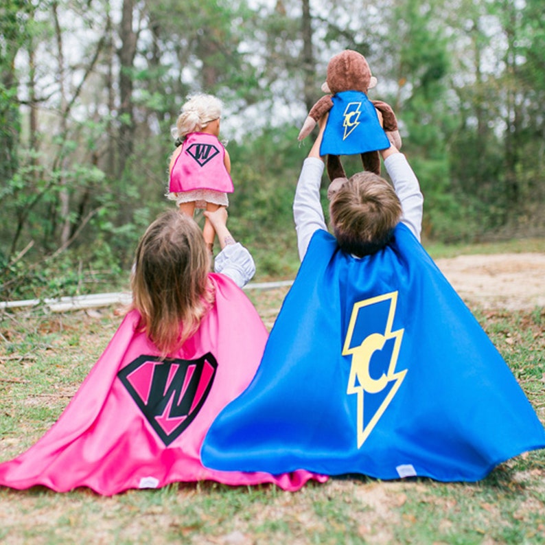 Mini Personalized Superhero Cape | Plush Animal and Doll Custom Super ...