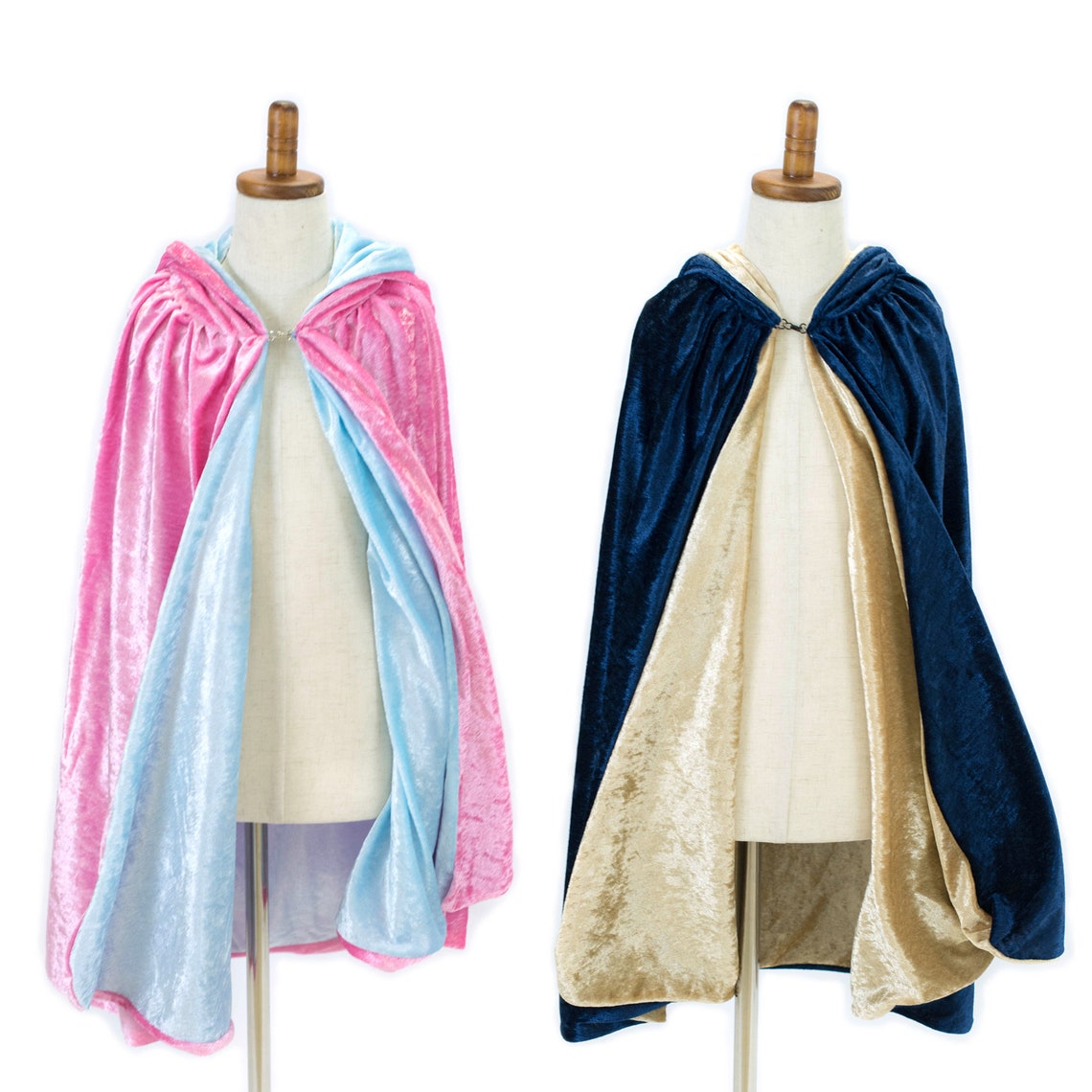 Reversible Hooded Cloak 30 Long Double-sided Cape - Etsy