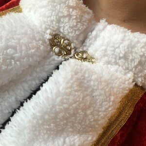Victorian Christmas Velour Cloak | Sherpa Trim Holiday Costume - Etsy