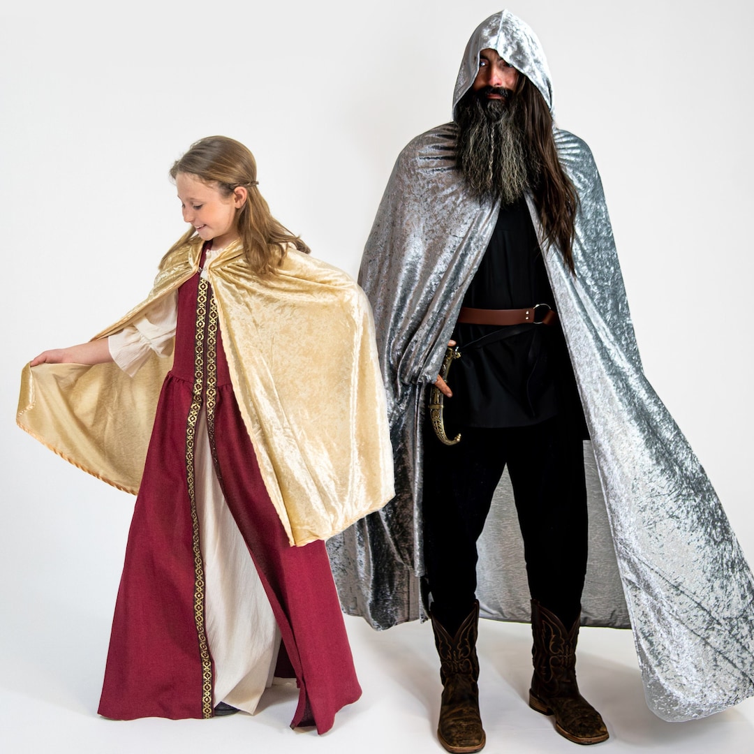 Velour Hooded Cloak | Medieval, Viking, Cosplay Costume - Etsy