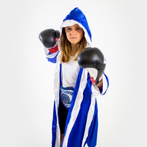 Kids Satin Boxing Robe With Trim | Custom Color Fighter Wrestling ...