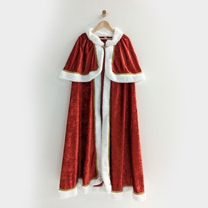 Victorian Christmas Cloak | Mrs. Santa Claus Cape | Winter Medieval ...