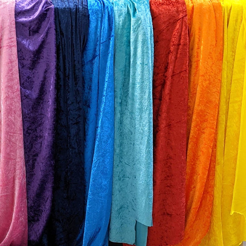 Crushed Panne Velour Fabric | 60" Polyester Costume & Bridal - Etsy
