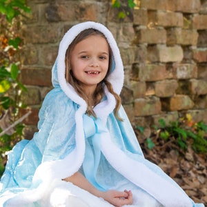 Princess Bridal Hooded Cloak With White Sherpa Trim 30 Long Medieval ...