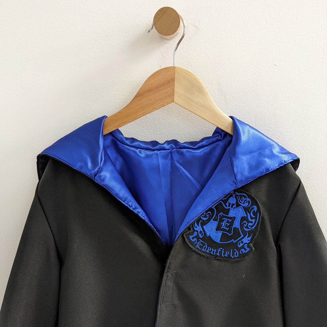 Black Wizard Robe With Sleeves Hood and Satin Liner - Etsy