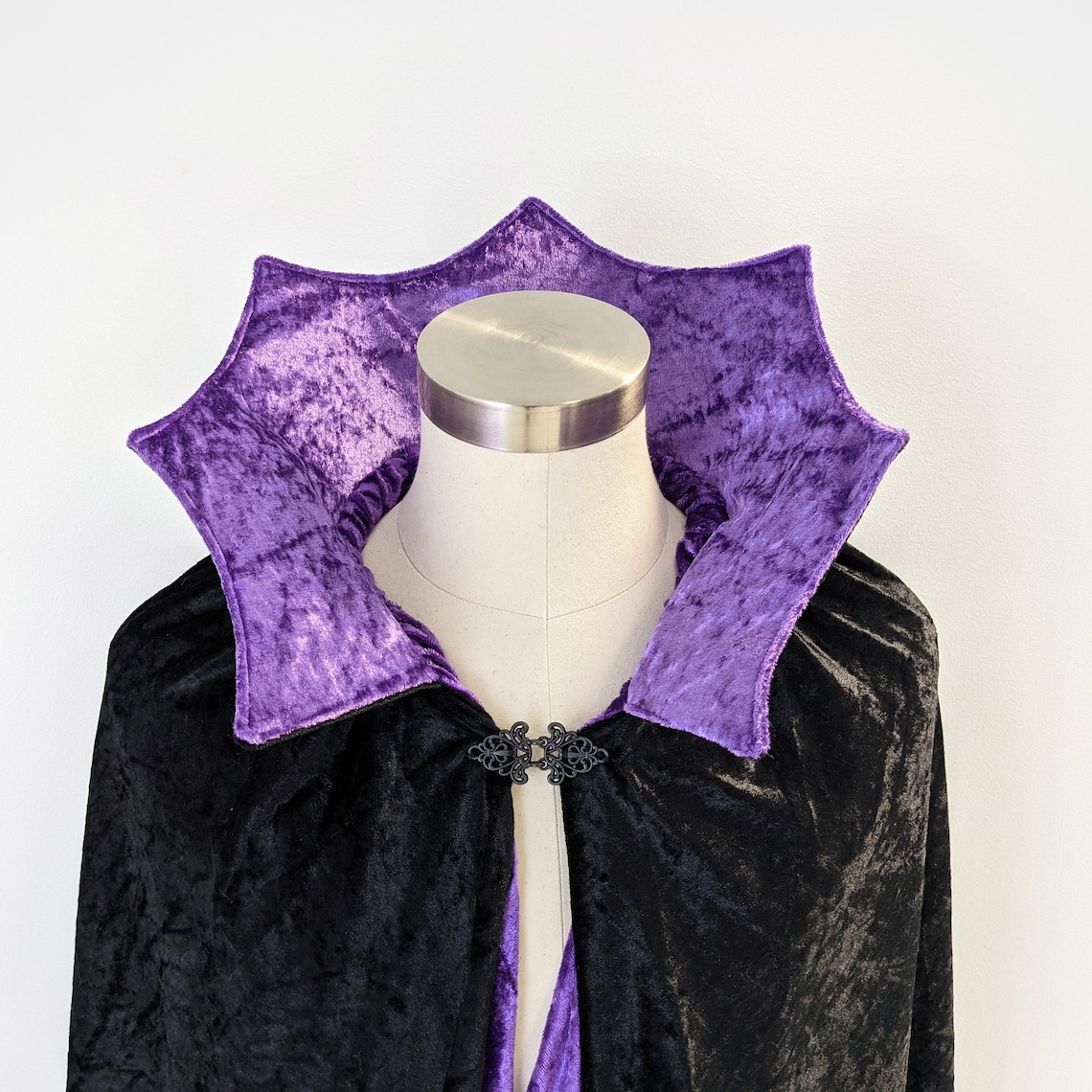 Vampire Maleficent Cloak Black and Purple Dracula Cape With | Etsy