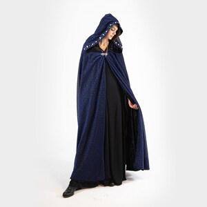Deluxe Jeweled Cloak With Glitter Fabric and Large Hood Bedazzled Cape ...