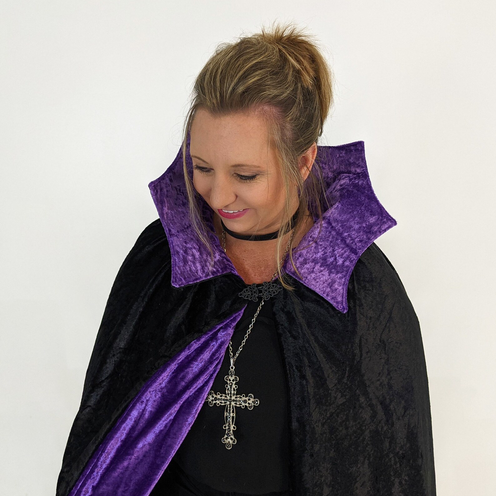 Vampire Maleficent Cloak Black and Purple Dracula Cape With | Etsy