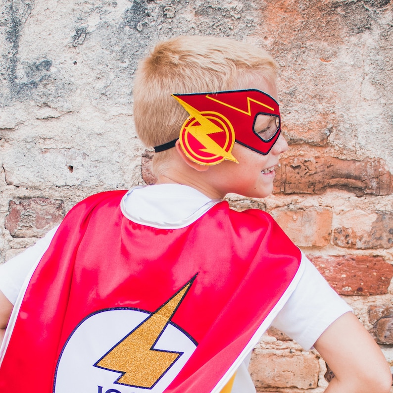 Lightning Bolt Themed Superhero Mask Flash Costume Mask for - Etsy