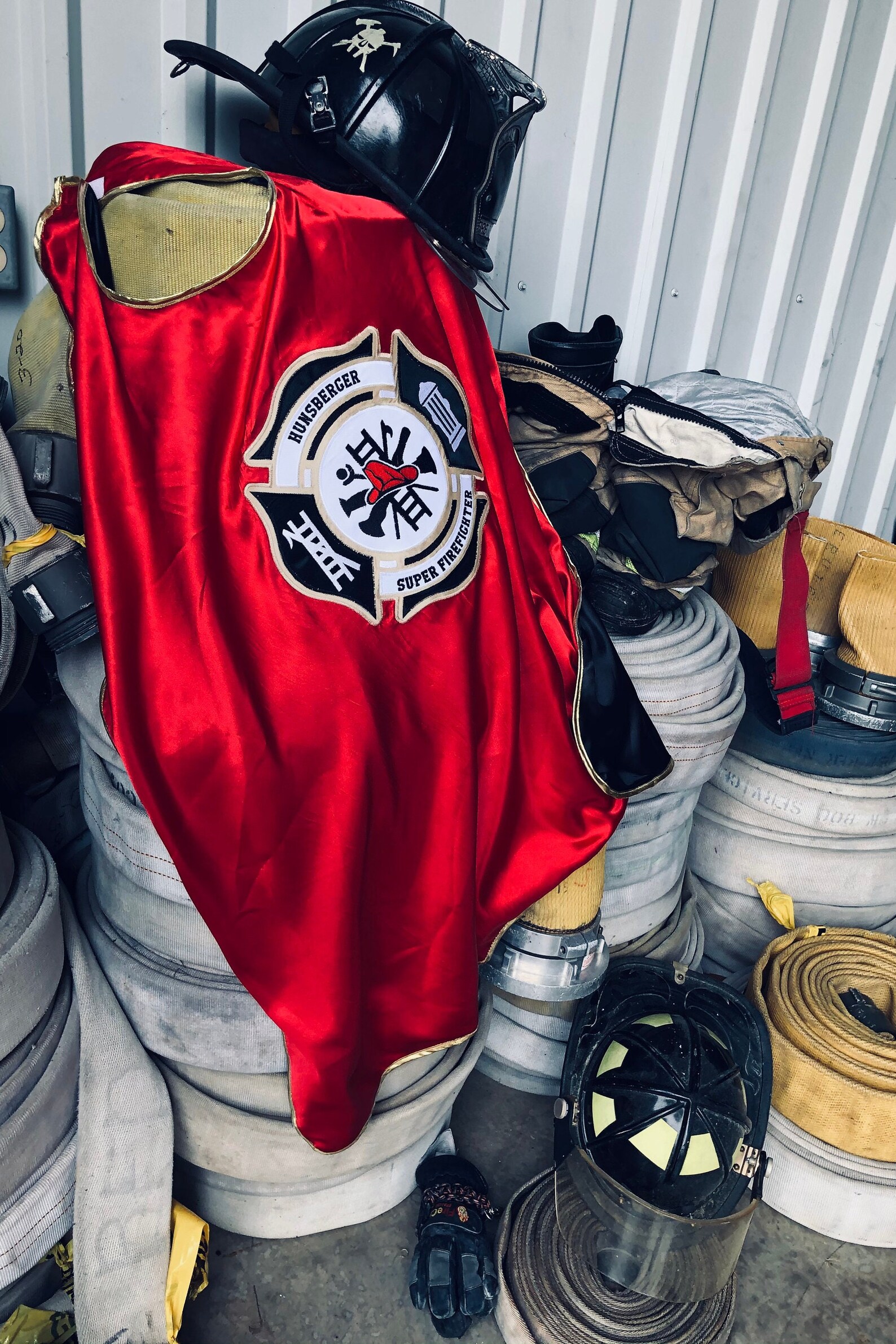 Personalized Firefighter Cape | Embroidered Polyester Satin, Hero Gift ...