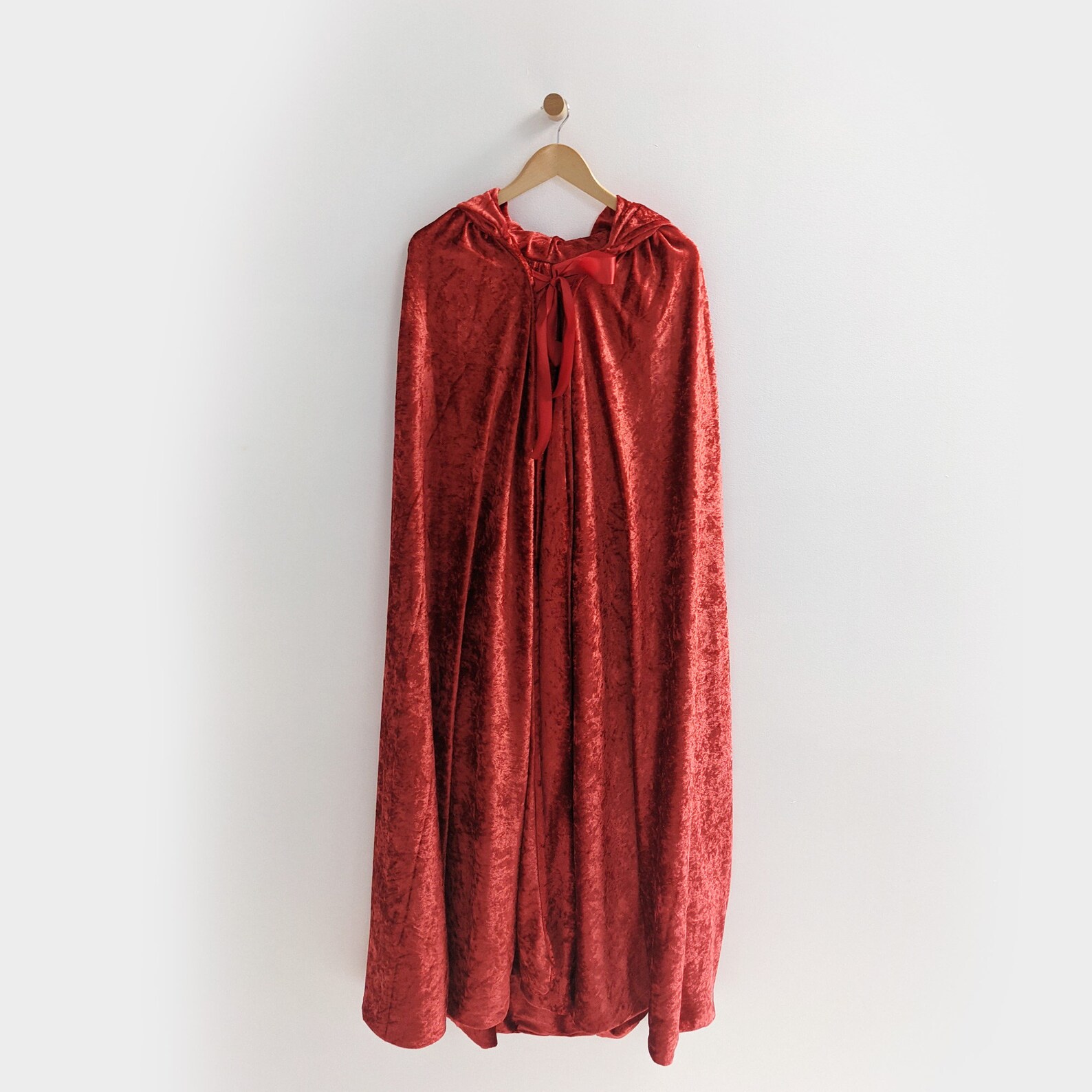 Little Red Riding Hood Cloak Red Hooded Cloak With Ribbon | Etsy