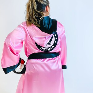 Adult Personalized Satin Boxing Robe With Embroidered Logo | Custom ...