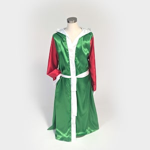 Mexican Patriotic Satin Boxing Robe With Trim and Embroidered Logo ...
