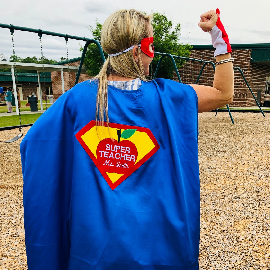 Super Teacher Personalized Cape Adult Superhero Cape for - Etsy