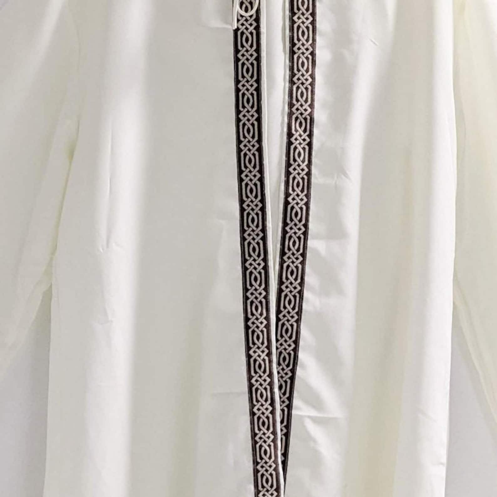 Celtic Hooded Robe With Jacquard Trim | Medieval Cosplay Costume - Etsy