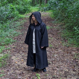 Adult Hooded Robe With Sleeves | Medieval Wizard Cloak, Monk, Shepherd ...