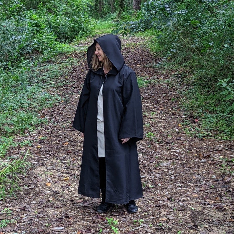 Adult Hooded Robe With Sleeves Medieval Wizard Cloak Monk - Etsy