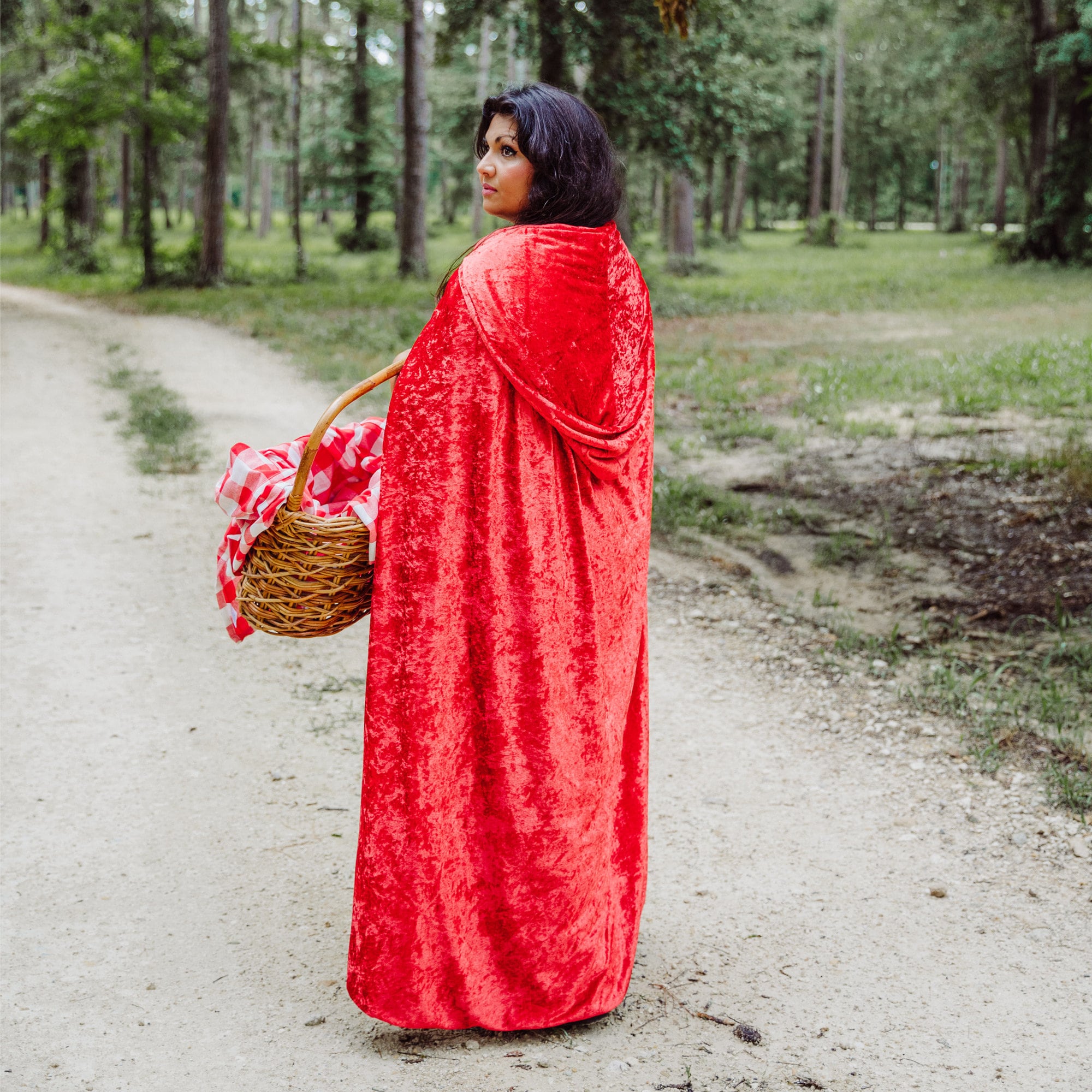 Little Red Riding Hood Cloak Red Hooded Cloak With Ribbon | Etsy