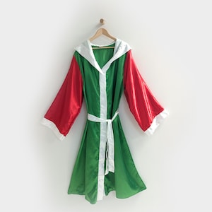Mexican Patriotic Satin Boxing Robe With Trim and Embroidered Logo ...