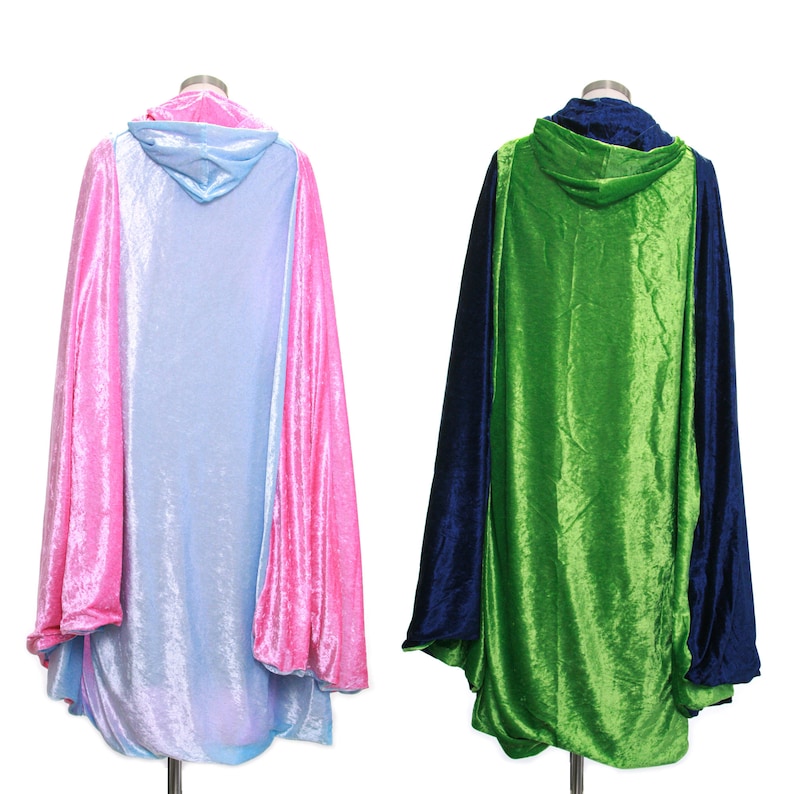Reversible Hooded Velour Cloak | Medieval Cosplay Cape - Etsy