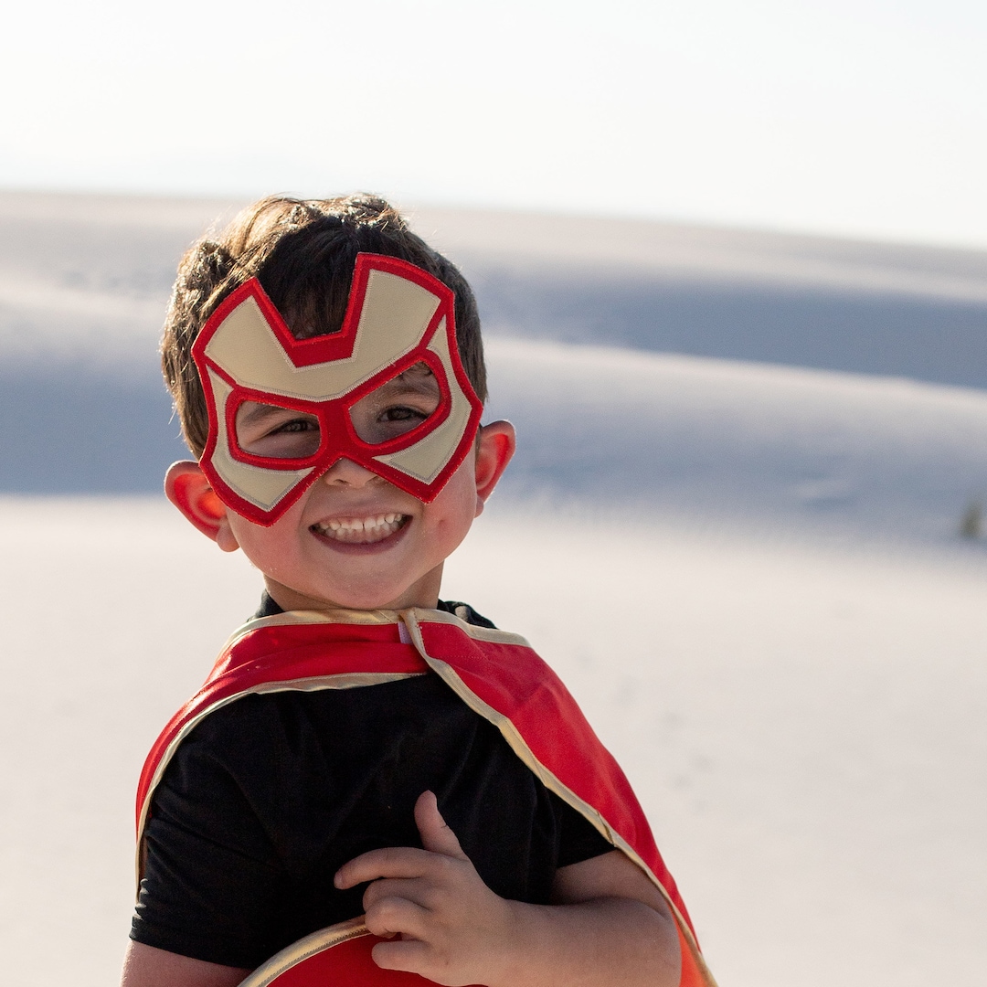 Iron-themed Superhero Eye Mask - Red and Gold for Kids, Adults - Etsy