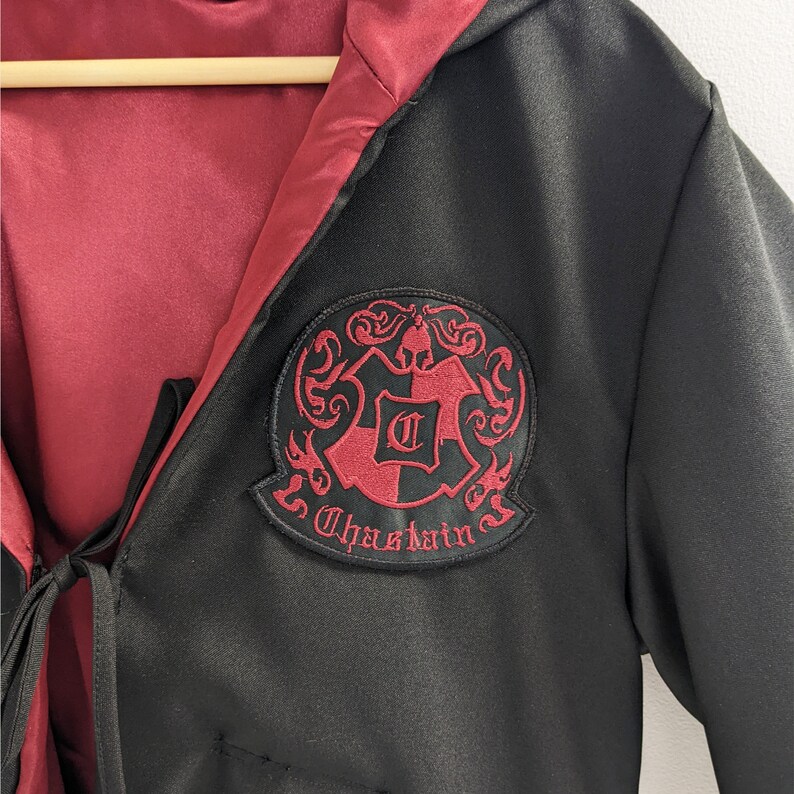 Black Wizard Robe With Sleeves Hood and Satin Liner | Etsy