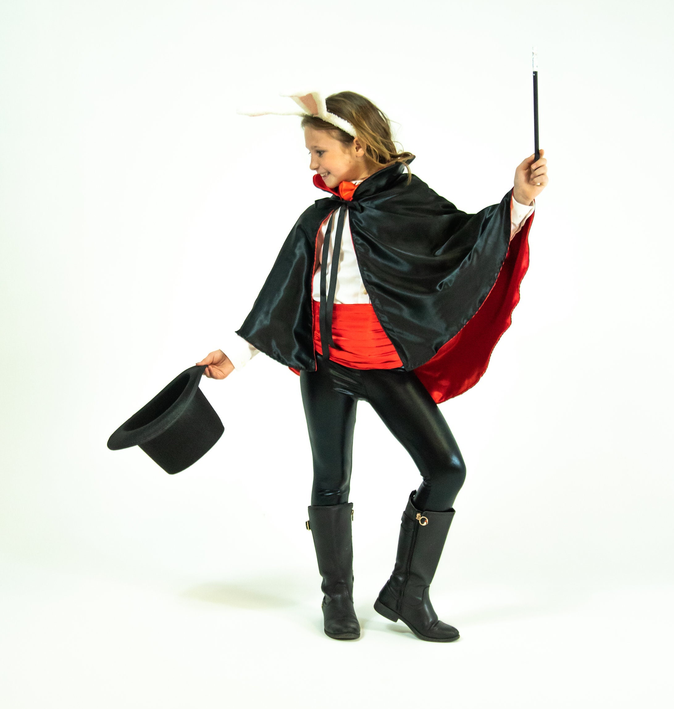 Magician Cape | Magic Wizard Sorcerer Satin Costume Cloak With Collar ...