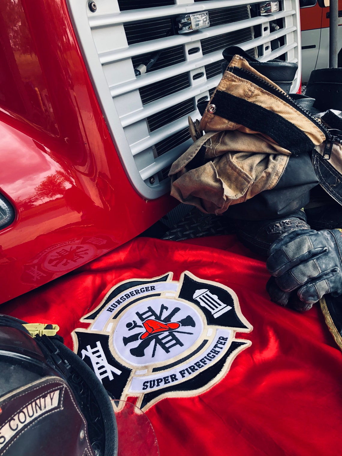 Personalized Firefighter Cape | Embroidered Polyester Satin, Hero Gift ...