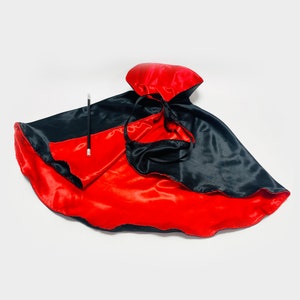 Magician Cape | Magic Wizard Sorcerer Satin Costume Cloak With Collar ...