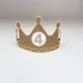 Gold or Silver Glitter Birthday Crown | Kids Birthday Crown With Number ...