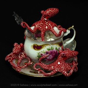 BUCKINGHAM No.33 Octopus Tea Cup Signature Series 3 Handmade Clay ...
