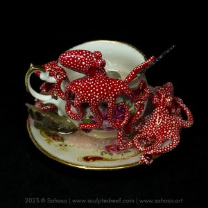 BUCKINGHAM No.33 Octopus Tea Cup Signature Series 3 Handmade Clay ...